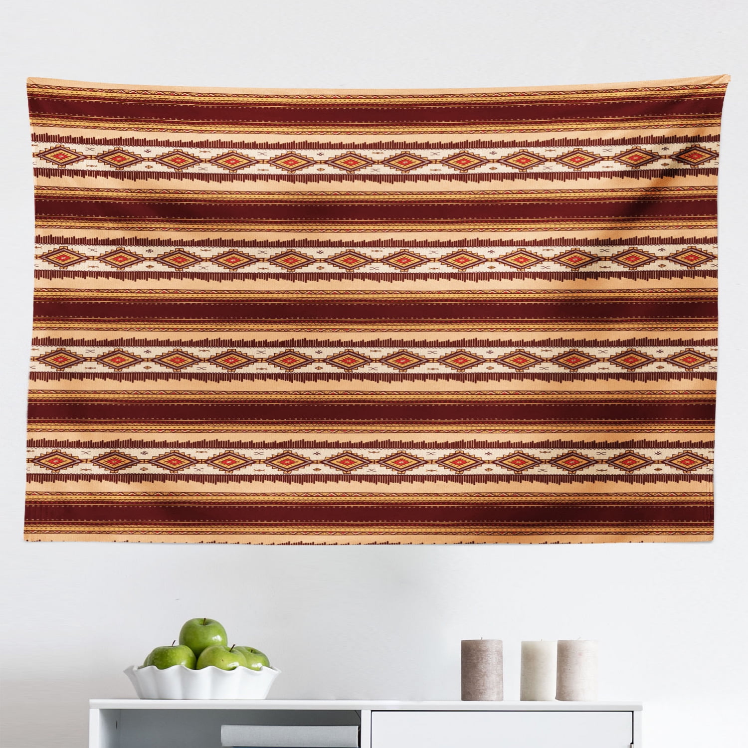 Native Tapestry, Native Indigenous Pattern Prehistoric Country Theme ...