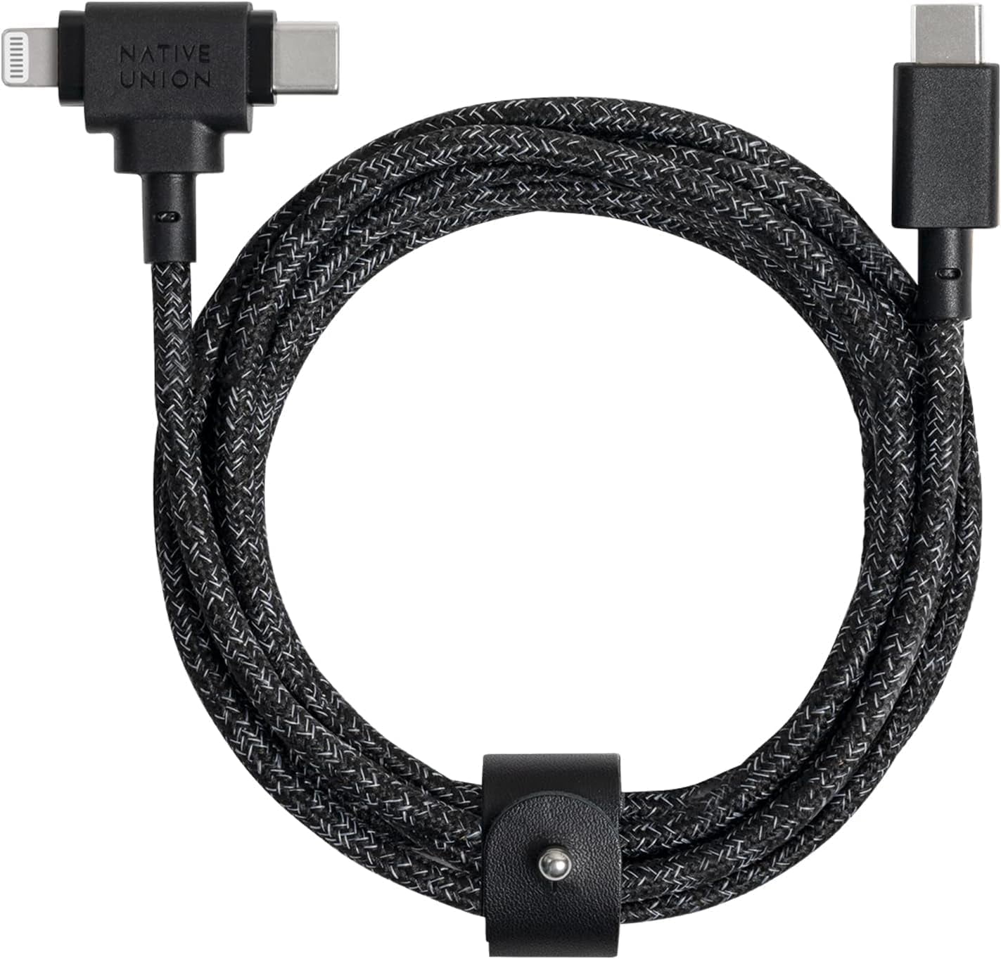 Native Union Belt Cable Duo - 2-in-1 - 5ft Ultra-Strong Universal Type C Charging Cable (Cosmos ...