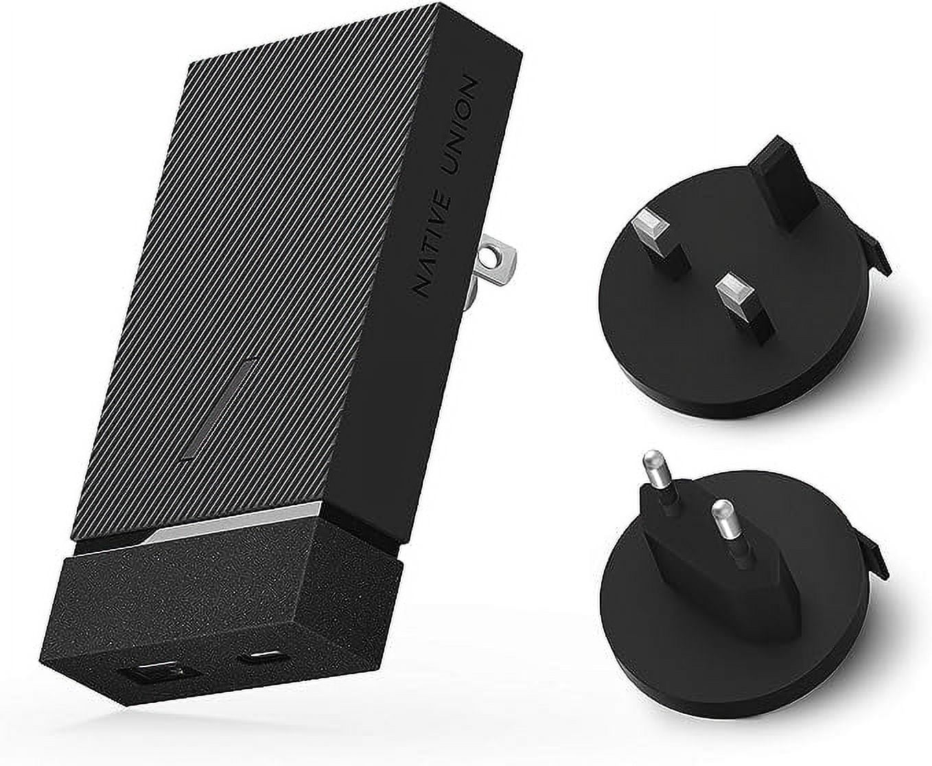 Native Union Smart Charger PD 18W in Slate with USB-A and USB-C ports ...