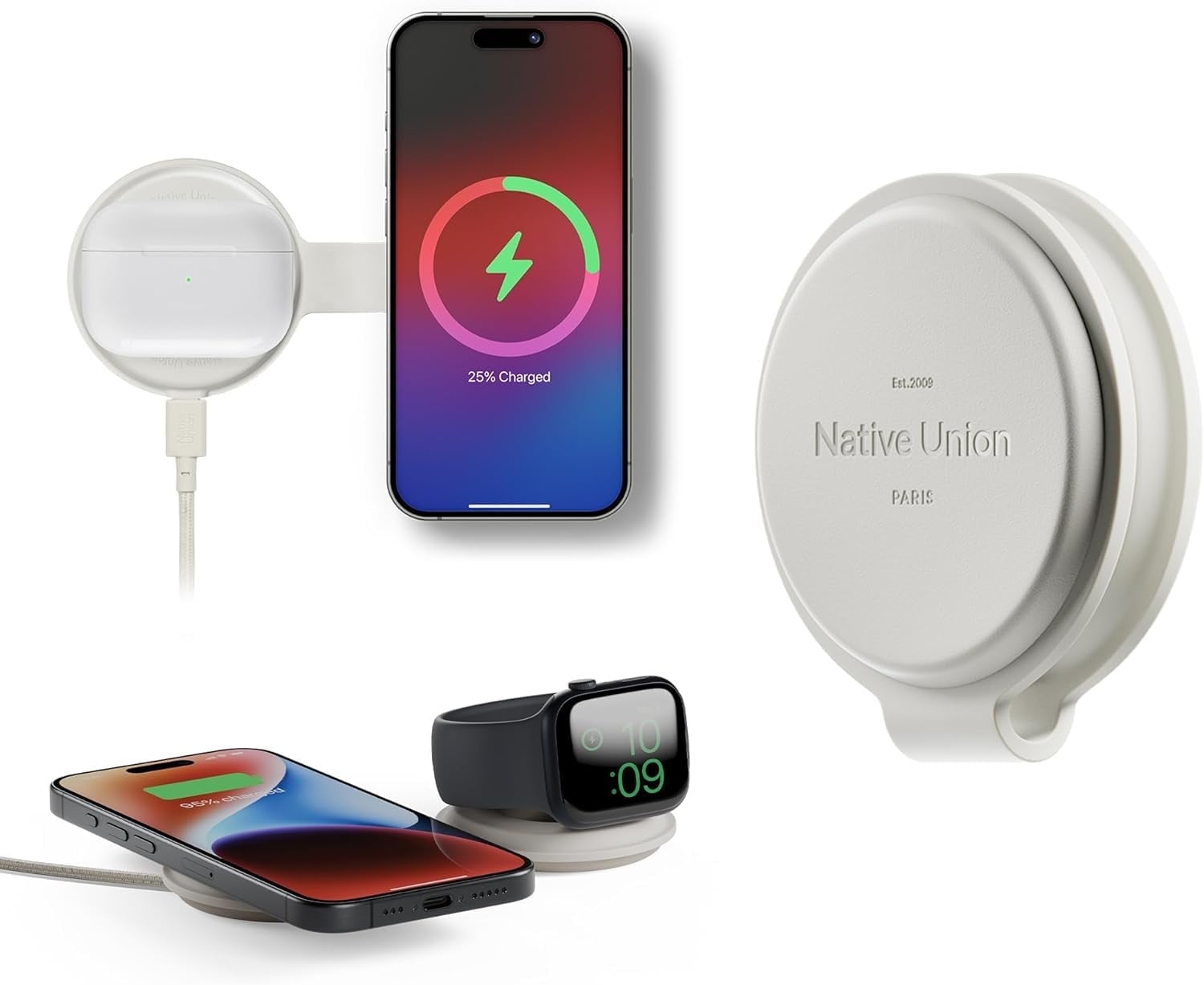 Native Union Voyage 2-in-1 Magnetic Wireless Charger – Foldable Travel ...