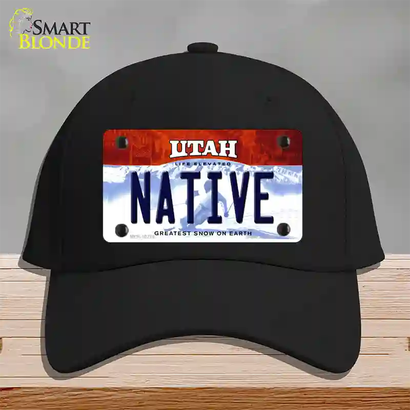 Native Utah Novelty License Plate Hat Cotton Black - Walmart.com