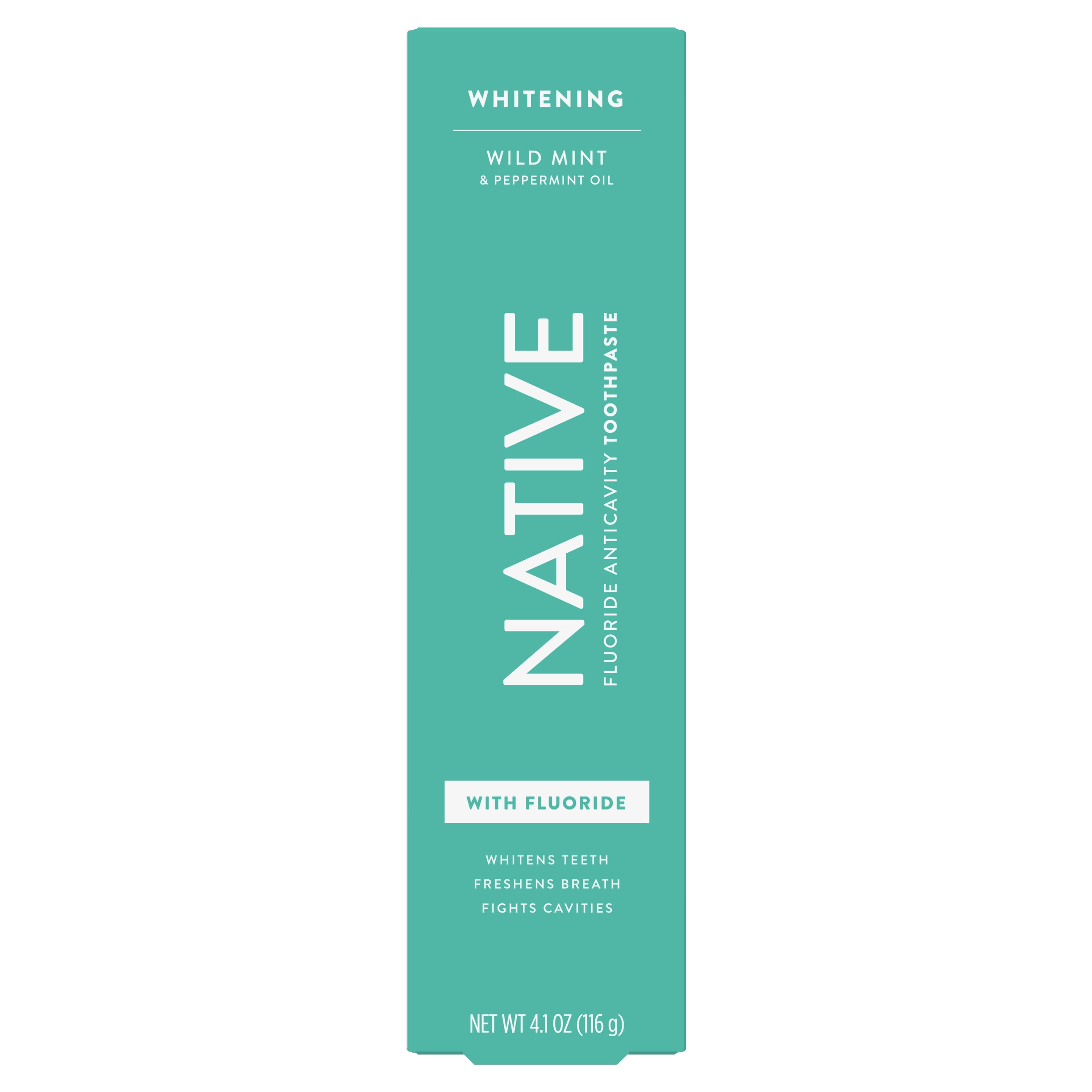 Native Whitening Wild Mint & Peppermint Oil Fluoride Toothpaste, 4.1 oz ...