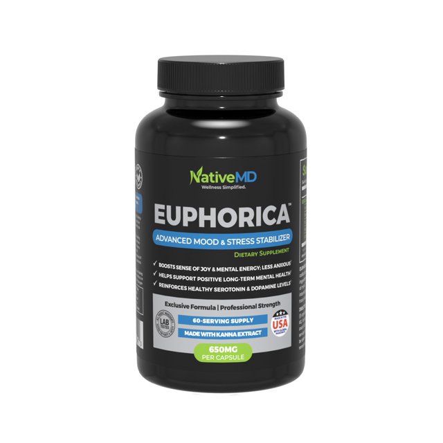NativeMD Euphorica - Immediate & Long-Term Mood Support - 60 Plant ...