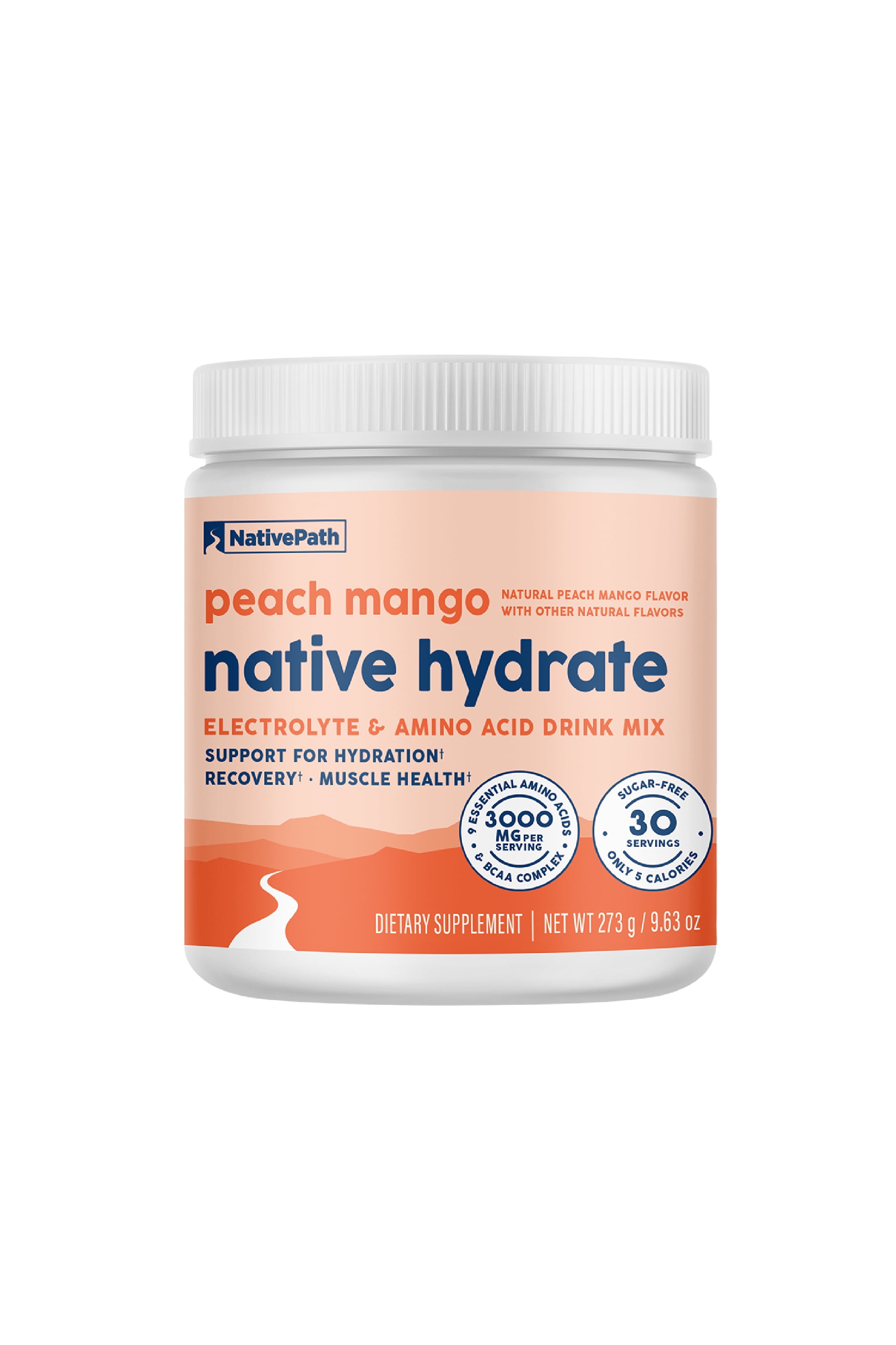 NativePath Native Hydrate, Zero Sugar, Electrolytes Powder with BCAAs ...