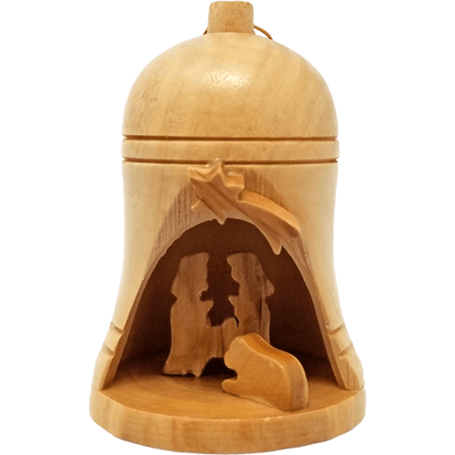 Nativity Bell Ornament -3D - Holy Land Olive Wood - Medium - Walmart.com