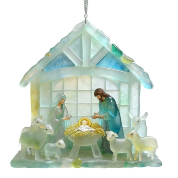 Nativity Birth Ornament, Beautifully Crafted Nativity Scene Decoration ...