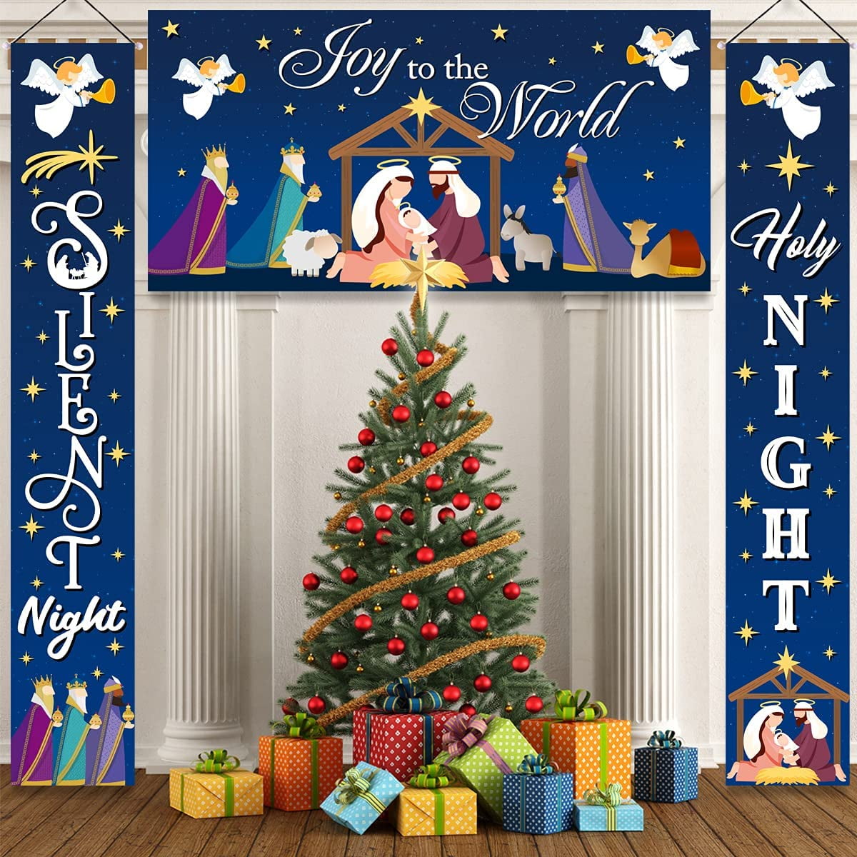 Nativity Christmas Decorations Jesus Christmas Door Cover Indoor ...