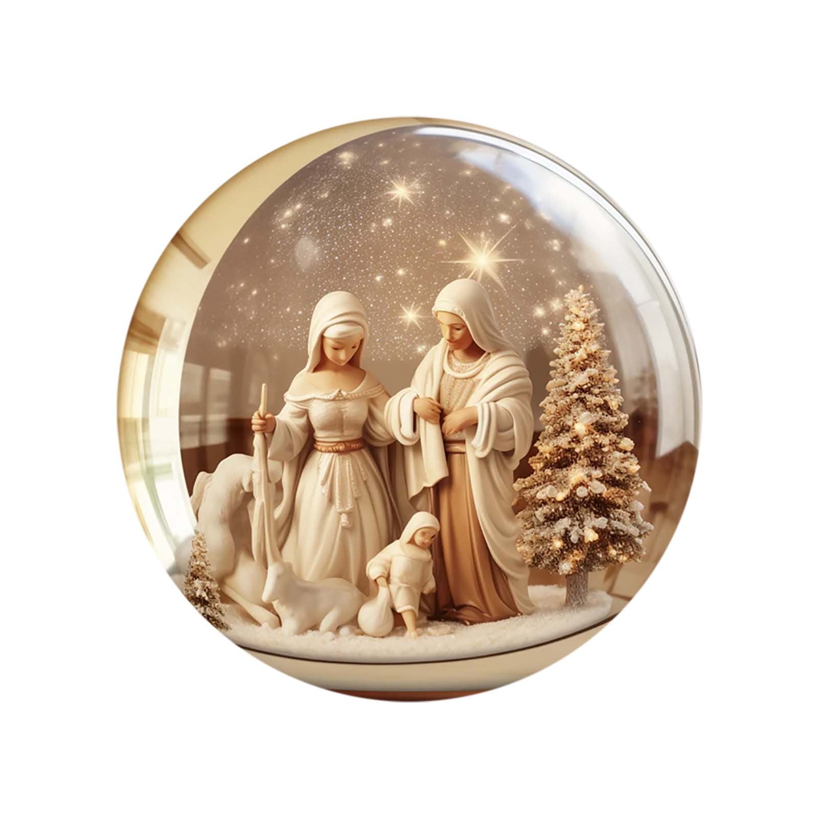 Nativity Christmas Jesus was Born Ceramic Ornament, Birth of Christ ...