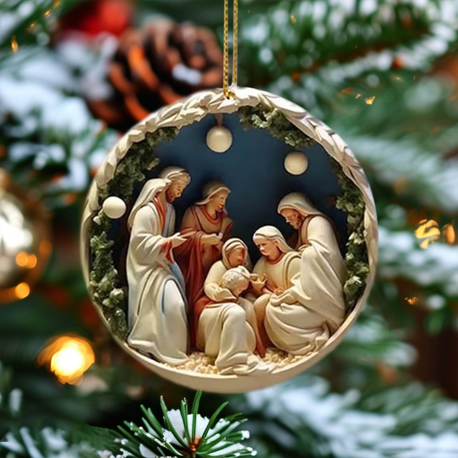 Nativity Christmas Ornaments 2024 | Nativity Mary, Josheph and Baby ...