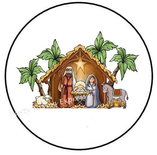 Nativity Christmas Stickers Party Favors Phone Decal Water Bottle ...