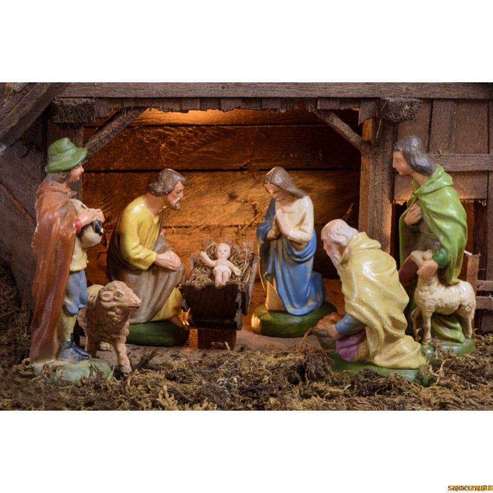 Nativity Sce Backdrops Christian Jesus Nativity Church Night Palms ...