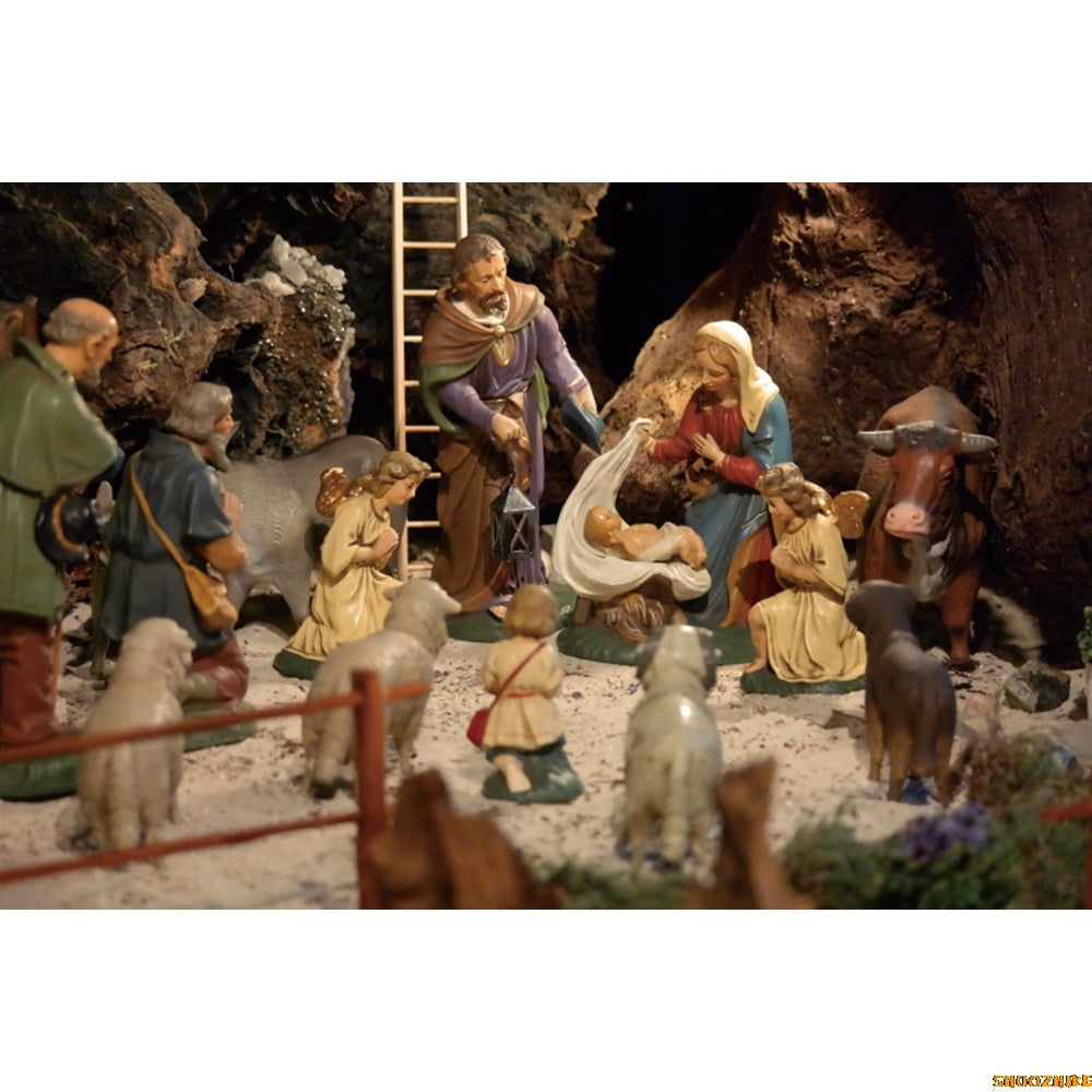 Nativity Sce Backdrops Christian Jesus Nativity Church Night Palms ...