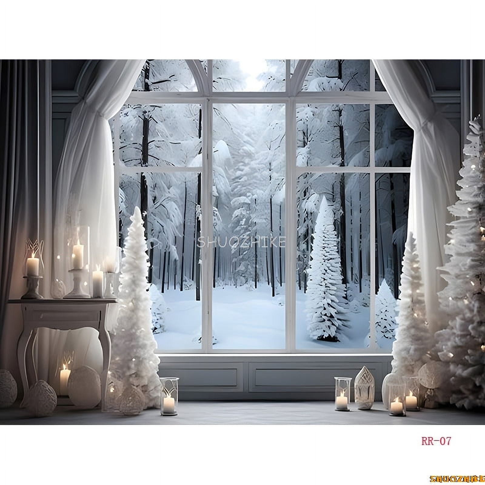 Nativity Sce Manger Photography Backdrops Props Christmas Day Fireplace ...