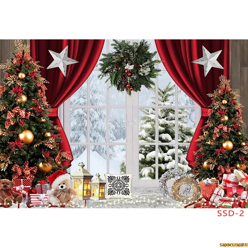 Nativity Sce Manger Photography Backdrops Props Christmas Day Fireplace ...