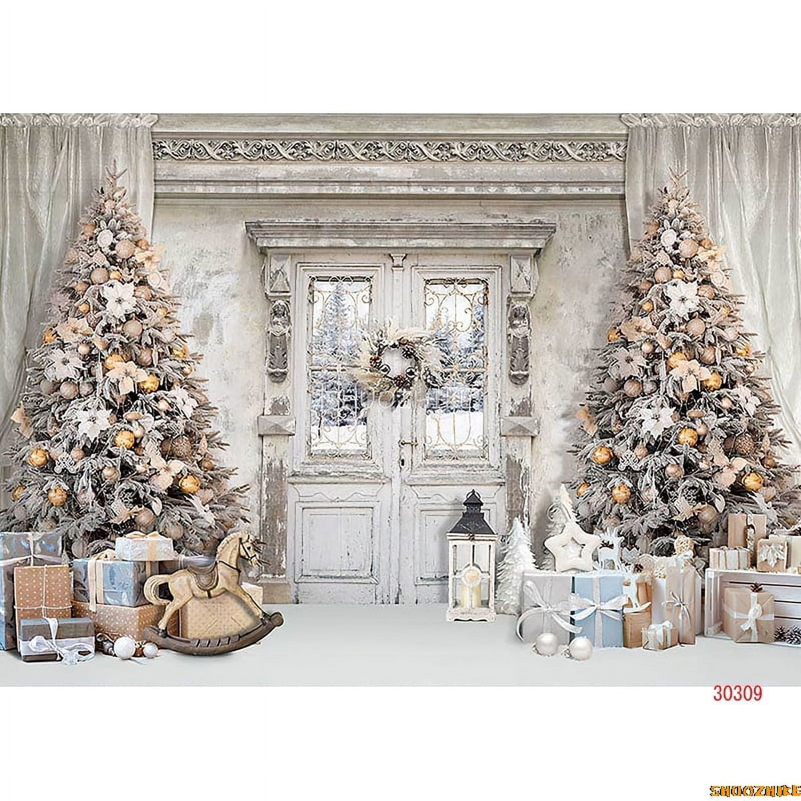 Nativity Sce Manger Photography Backdrops Props Christmas Day Fireplace ...