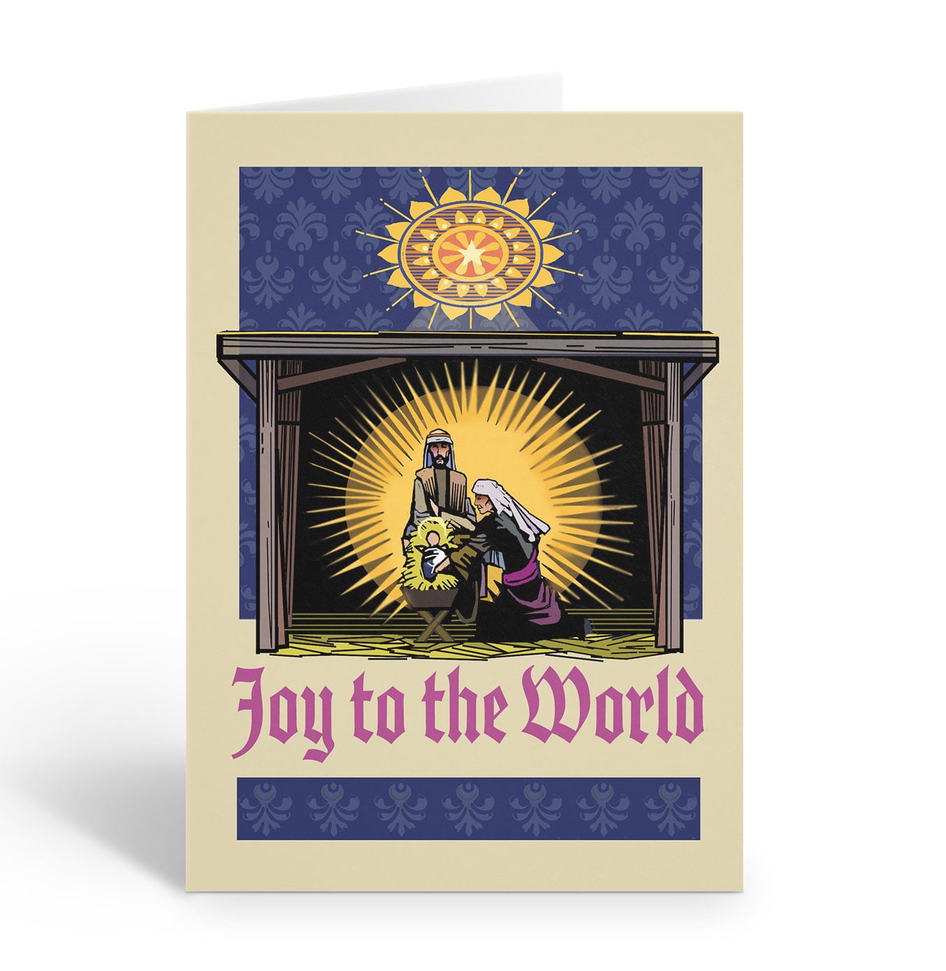 Nativity Scene, Birth of Baby Jesus Christmas Card - 18 Christmas Cards ...