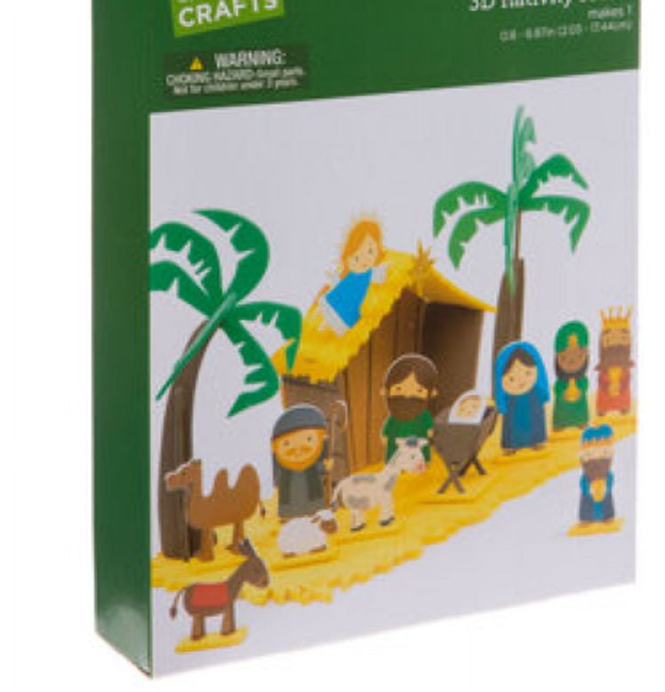 Nativity Scene Craft Kit Christmas Kids Projects School Home - Walmart.com