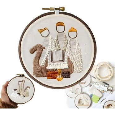 WEISIPU Embroidery Starter Kit with Flower Pattern, Handmade Cross ...