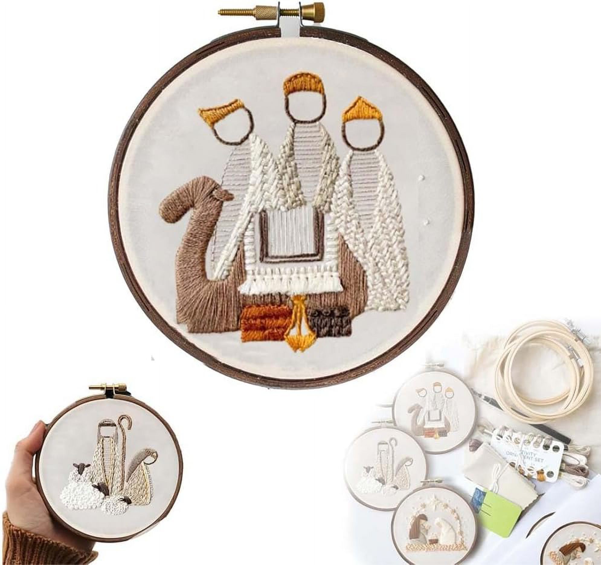 Nativity Scene Embroidery kit , Cross Stitch Kit Beginner Nativity ...