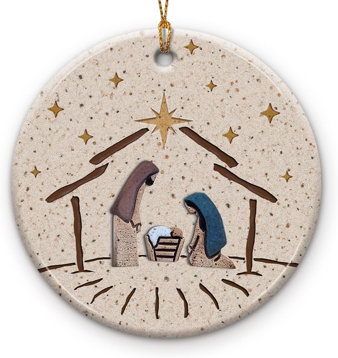Nativity Scene Holiday Ornaments 2025 - Christian Nativity Decor, O ...