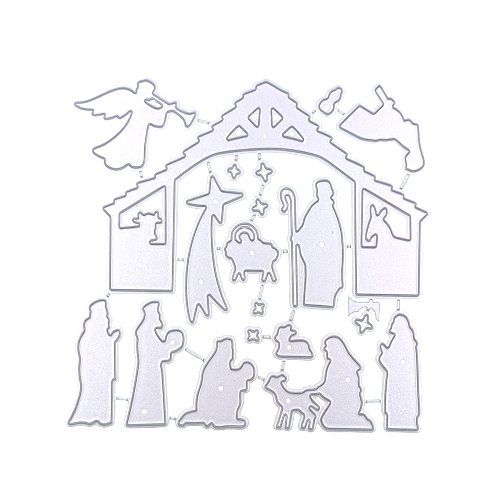 Nativity Scene Metal Cutting Dies Stencil DIY Scrapbooking Embossing ...