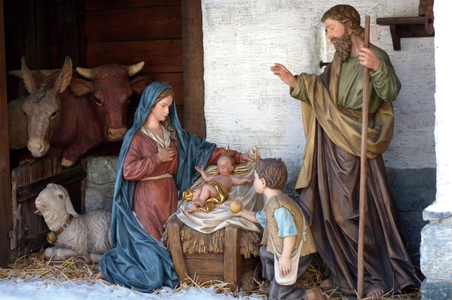 Nativity Scene Photography Backdrops Jesus Birth Angel Christian Room ...