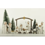 12-Piece Hand-Painted Nativity Scene Set, Mini Religious Christmas ...