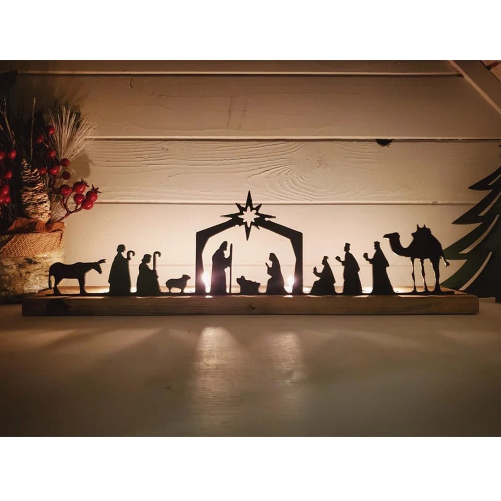 Nativity Scene Sets for Christmas Nativity Sets Indoor Black Metal ...