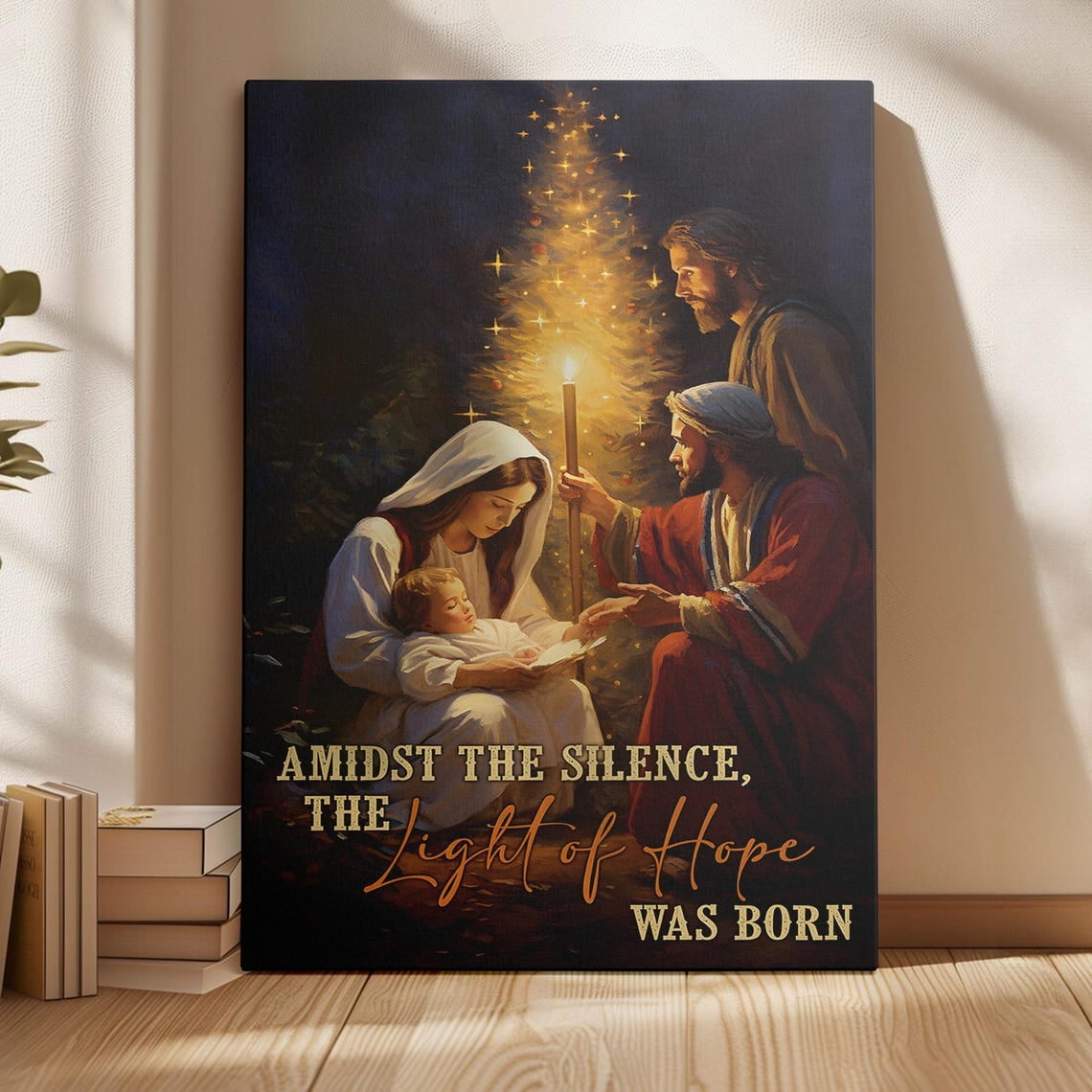 Nativity Scene Wall Art Christian Winter Decor UNFRAMED Poster, Wall ...