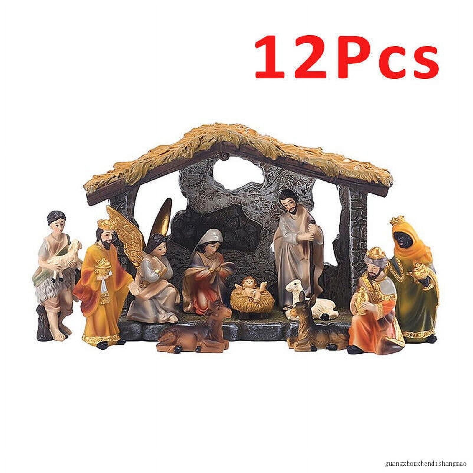 Nativity Set With Figures The Real Life Jesus Birth Manger Christmas ...