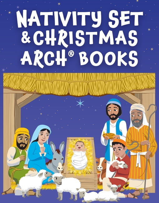 Nativity Set with Christmas Arch Books, (Paperback) - Walmart.com
