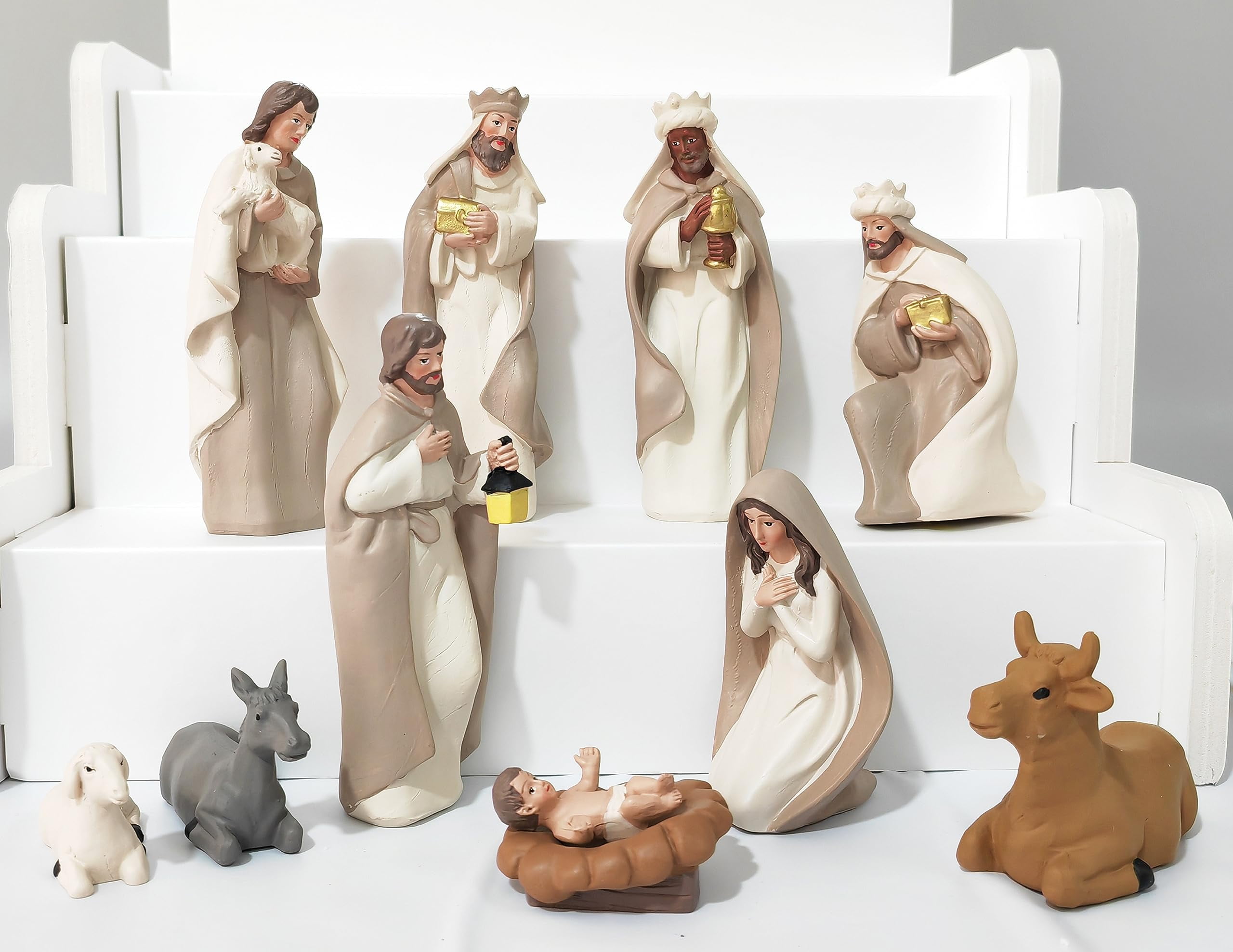Juego de Natividad para Navidad, 10 Piezas de Estatuas de Belén ...
