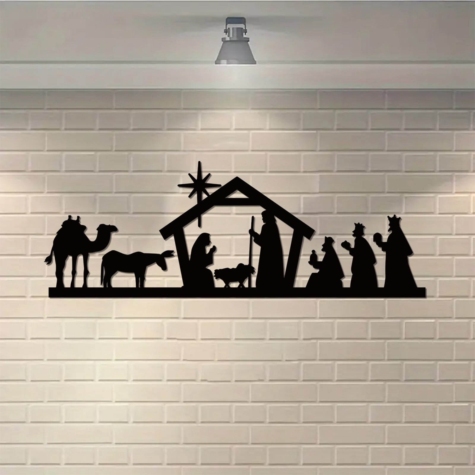 Nativity Sign Set Metal Wall Art, Metal Nativity Scene Wall Sculpture ...