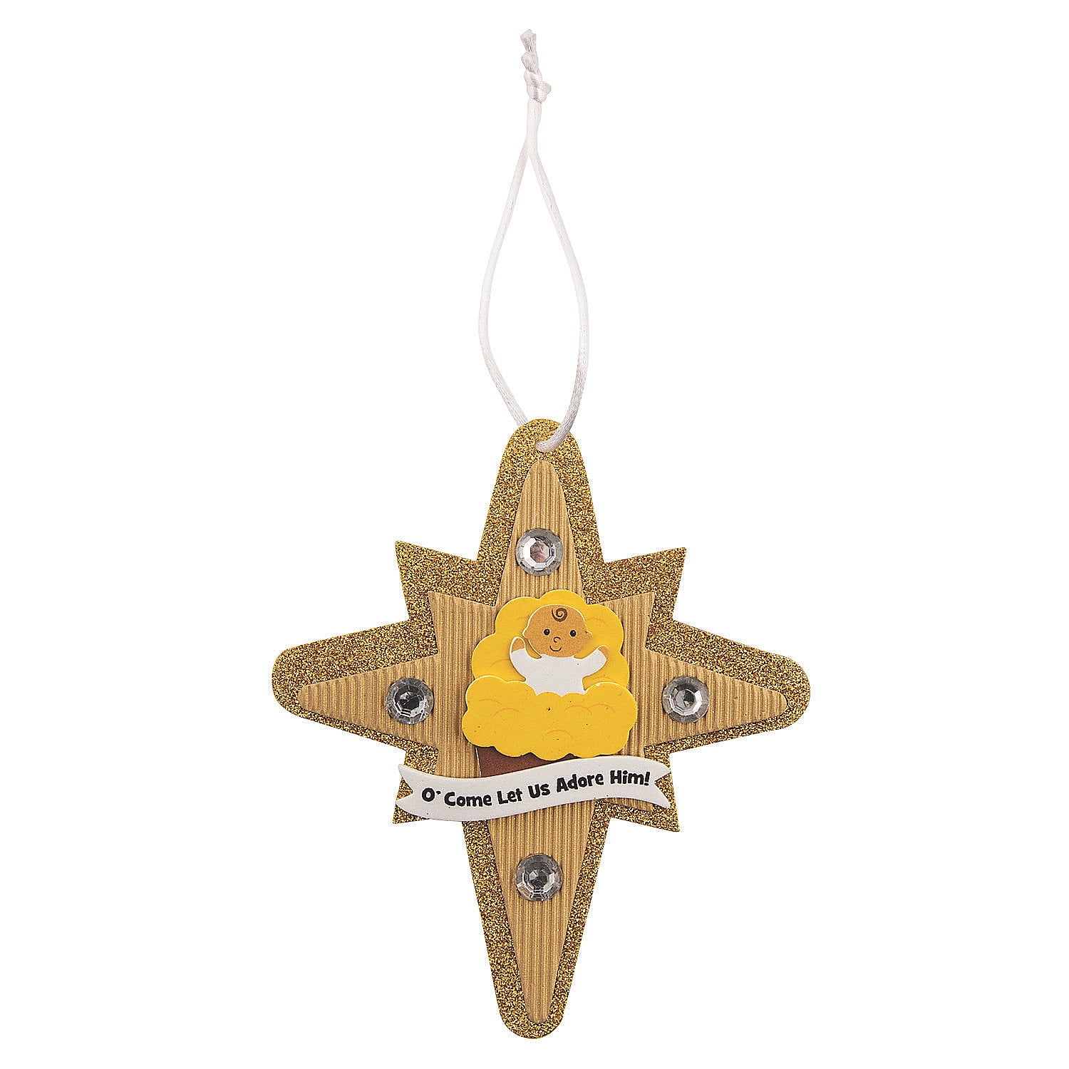 Nativity Star Ornament Craft Kit, Makes 12, Craft Kits, Christmas, 12 ...