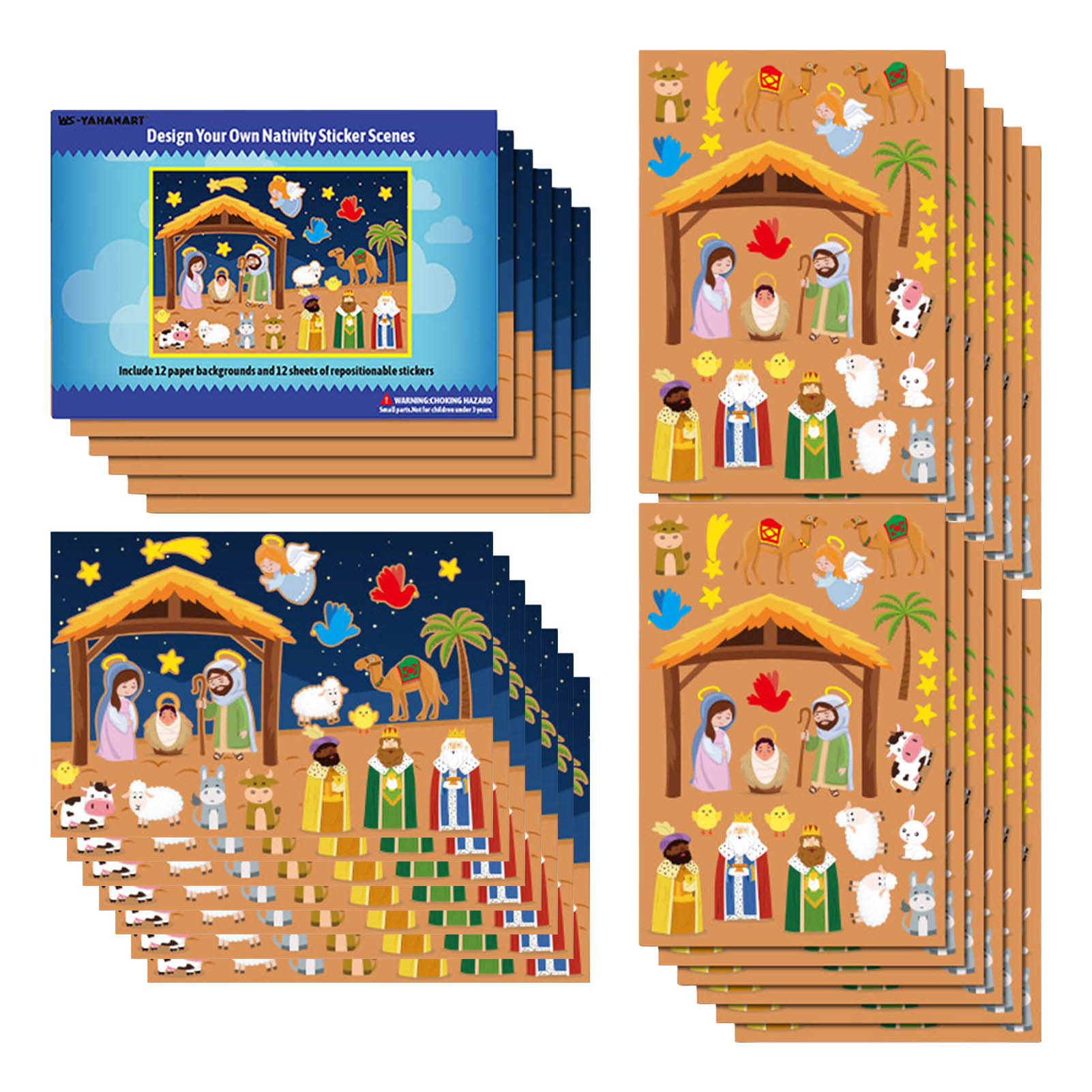 Nativity Stickers,Christmas Christian Nativity Scene Stickers,Funny ...