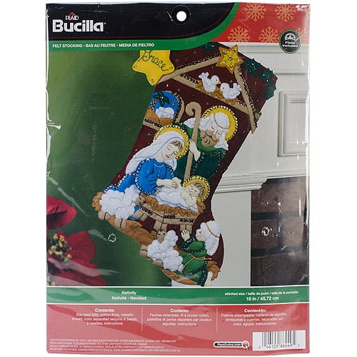 Nativity Stocking Felt Applique Kit, 18" Long - Walmart.com