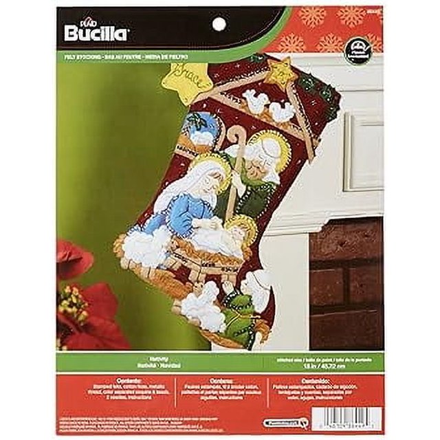 Nativity Stocking Felt Applique Kit, 18" Long - Walmart.com
