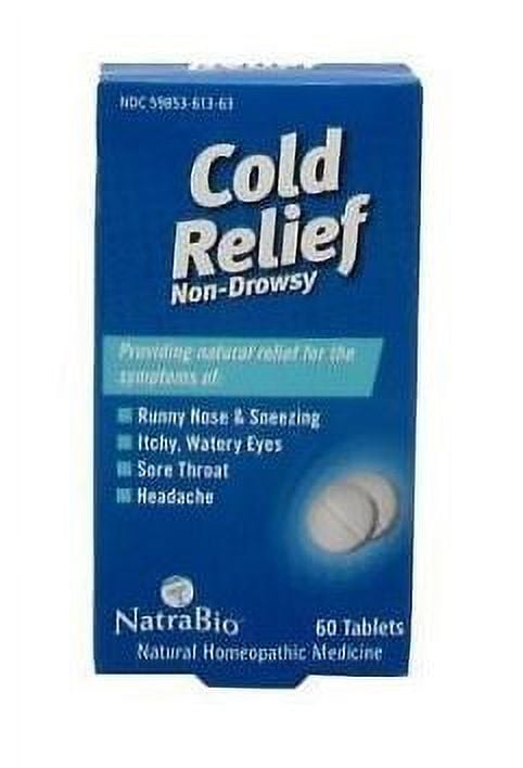 NatraBio Cold and Flu Relief Non-Drowsy 60 Tablets - Walmart.com