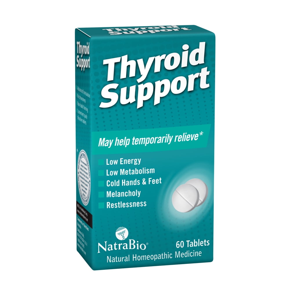 NatraBio Thyroid Support Homeopathic Tablets | May Temporarily Help ...