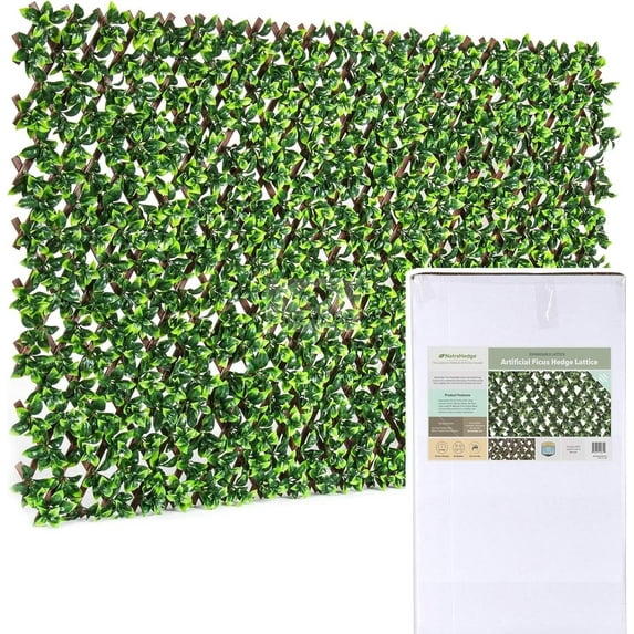 NatraHedge Artificial Ficus Leaf Expandable Privacy Lattice - Walmart.com