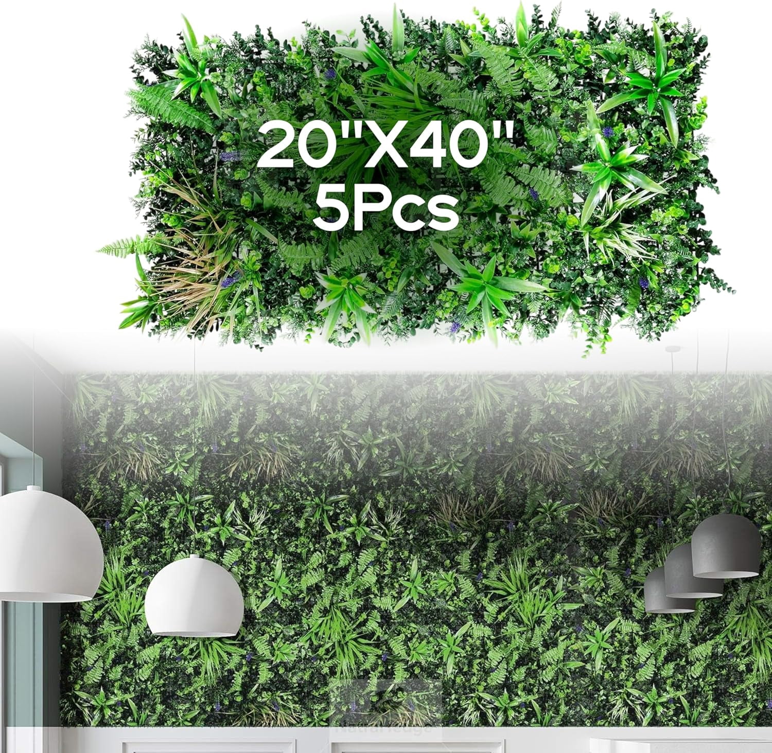 NatraHedge Artificial Kauai Living Wall Vertical Garden for Outdoor ...