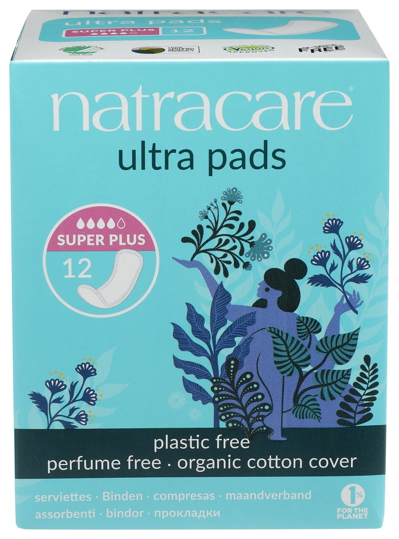 Natracare, Natural Ultra Pads Super Plus With Organic Cotton Cover, 1 ...