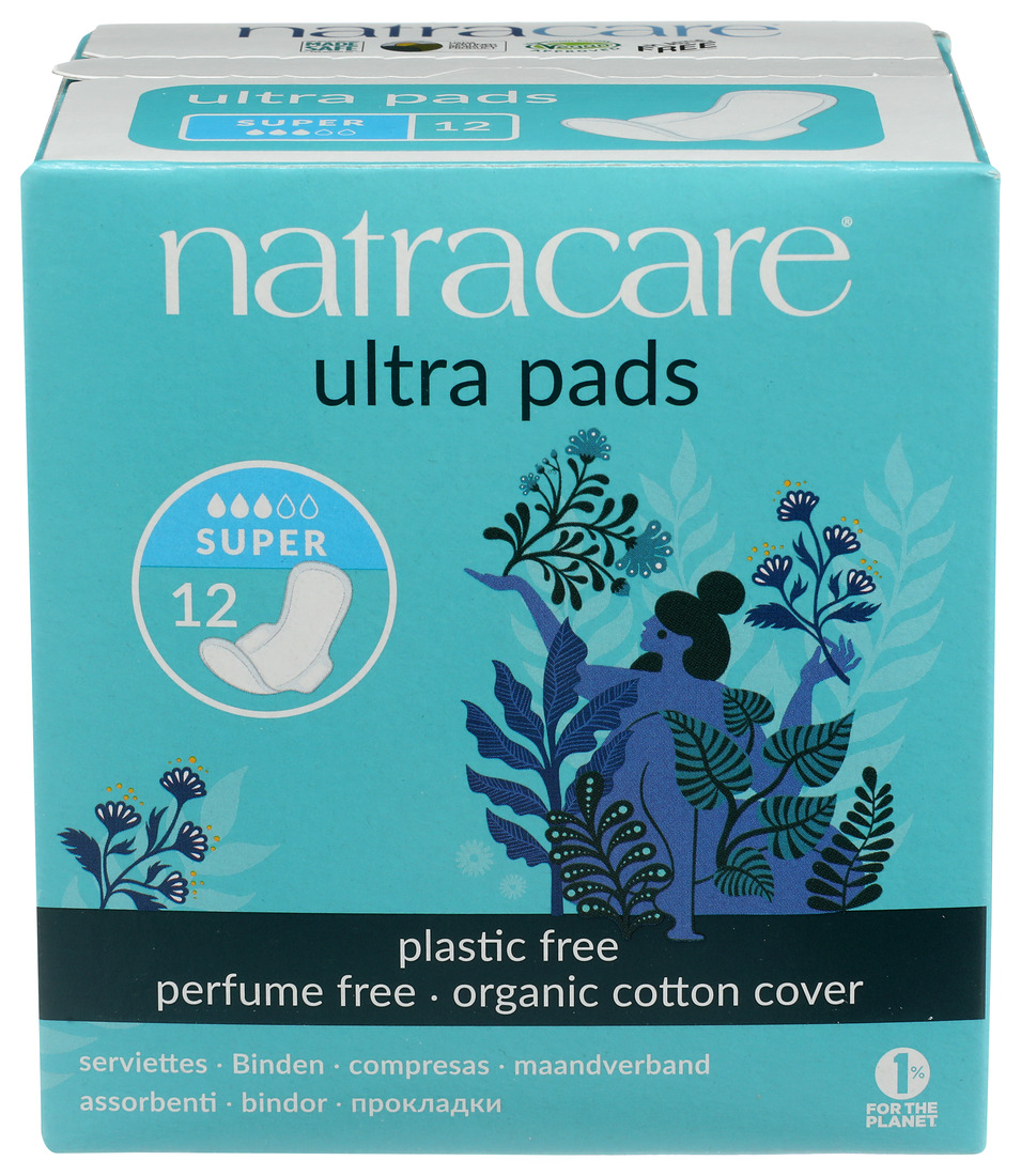 Natracare, Natural Ultra Pads With Wings Super With Organic Cotton ...