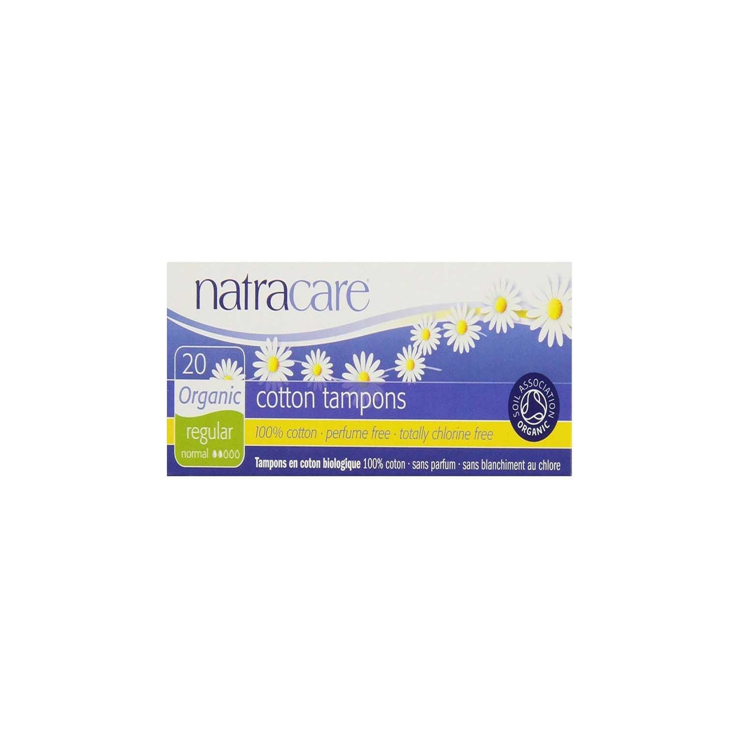 Natracare Organic Cotton Tampons Regular without Applicator, 20 Count ...