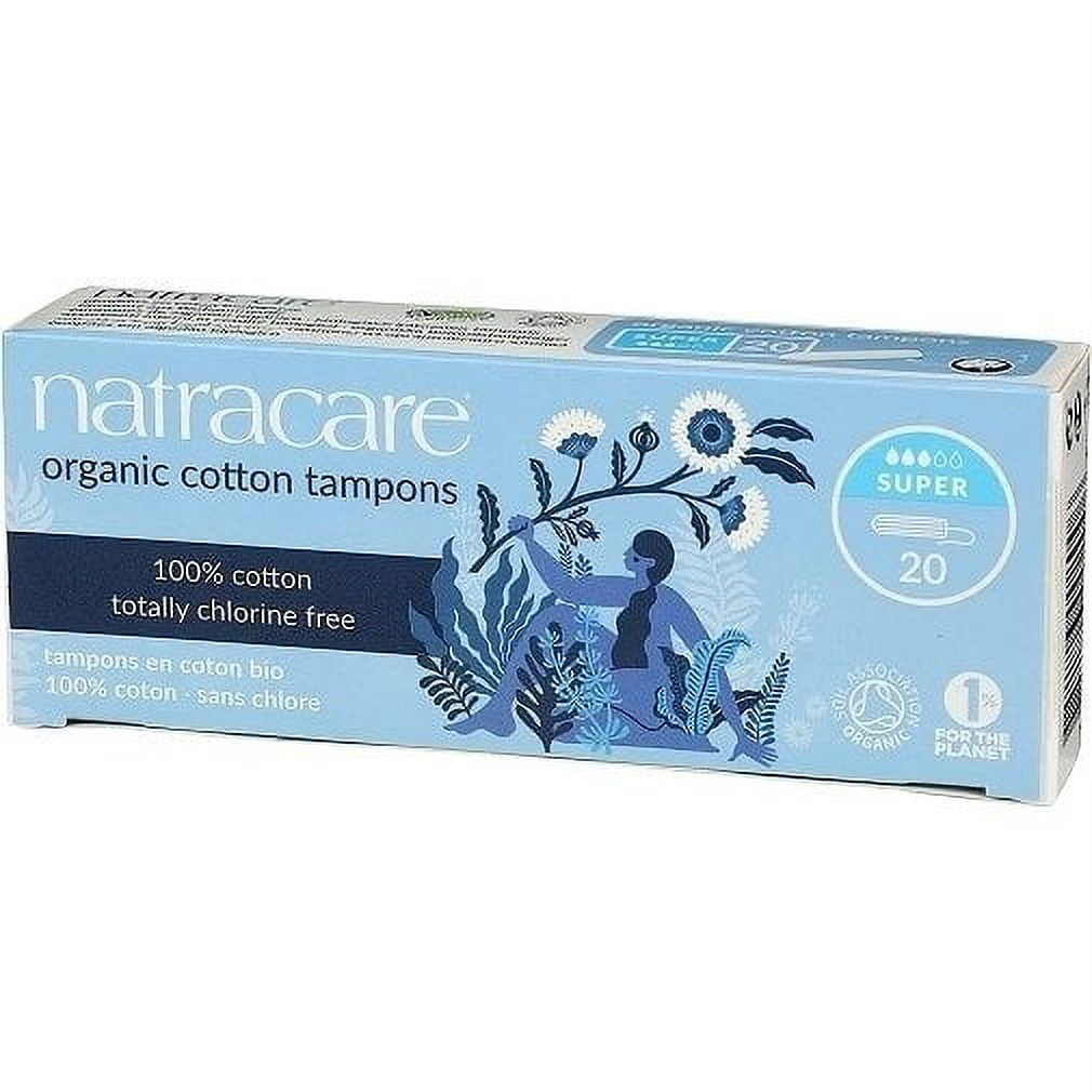 Natracare Natural Organic Cotton Tampons, Super, 20 Ct - Walmart.com