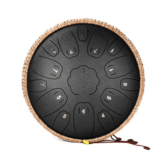 Natraldrum Steel Tongue Drum, 13 Inch 15 Notes Tongue Drums, C Key ...