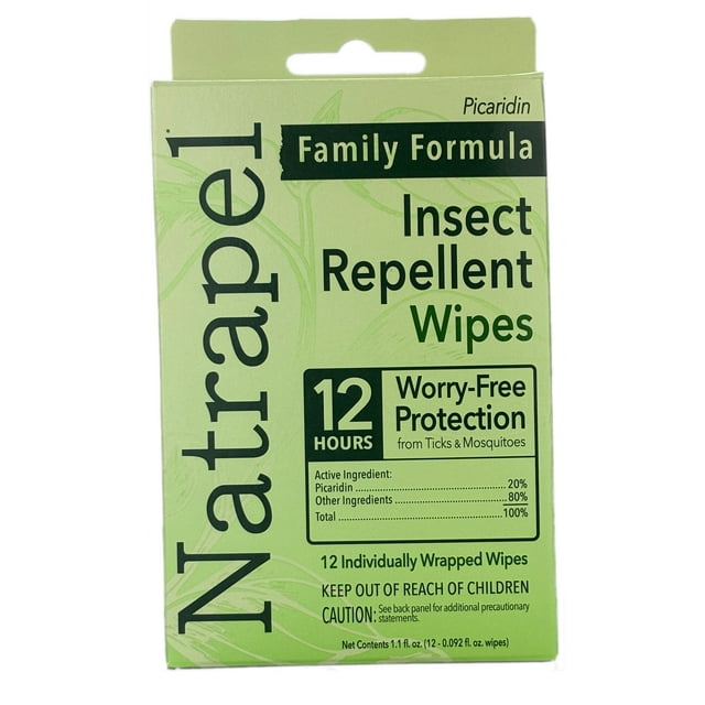 Natrapel Tick & Insect Repellent 12-Hour Wipes, 12 Count - Walmart ...