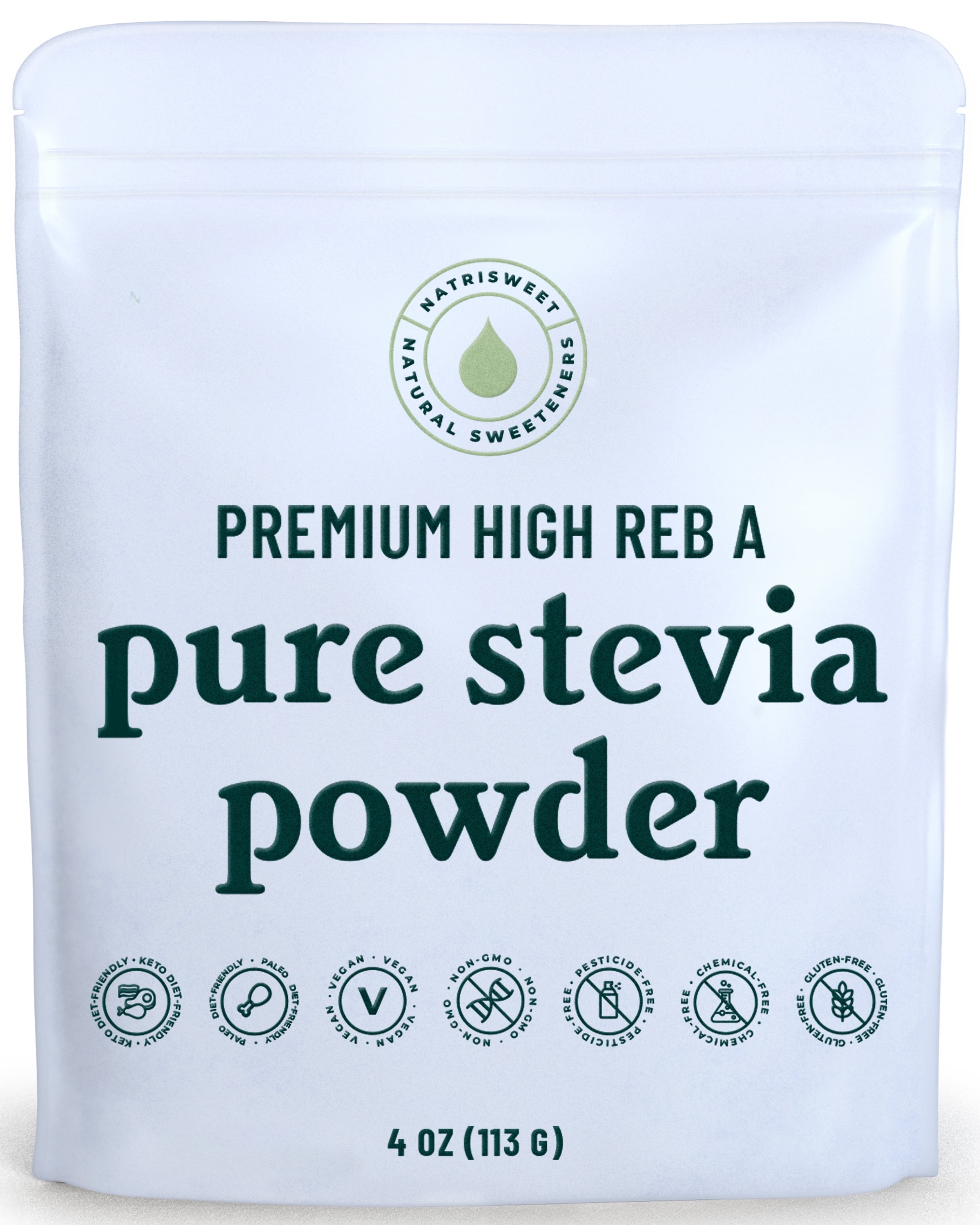 NatriSweet Premium Pure Stevia Sweetener, Keto Powder Sugar, Stevia ...