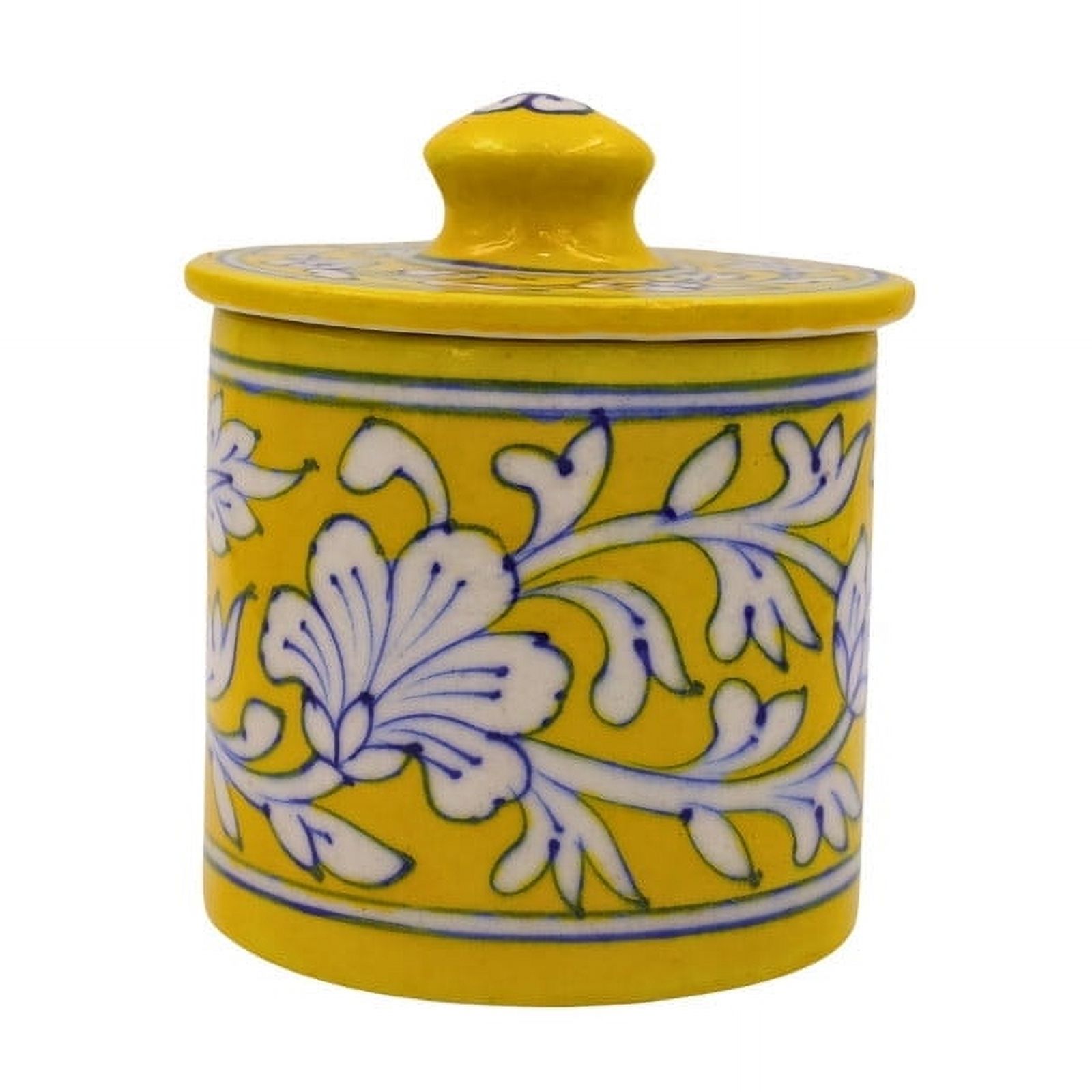 Natriel Yellow Earthenware Utility Container – 300g Storage Solution ...