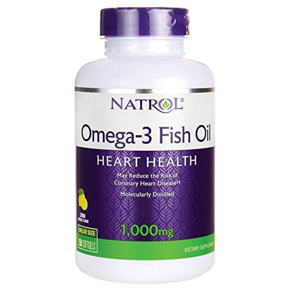 Natrol Omega 3 Fish Oil Supplement, 1000mg Softgel - Pack of 150 ...